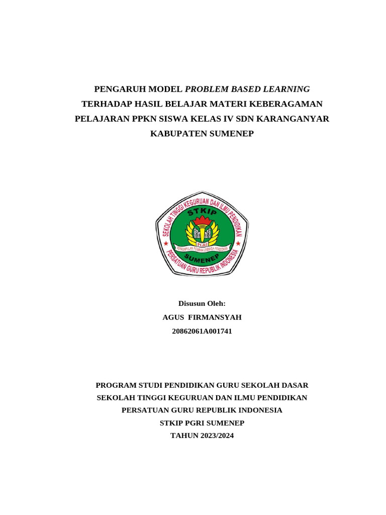 Agus Firmansyah Proposal | PDF