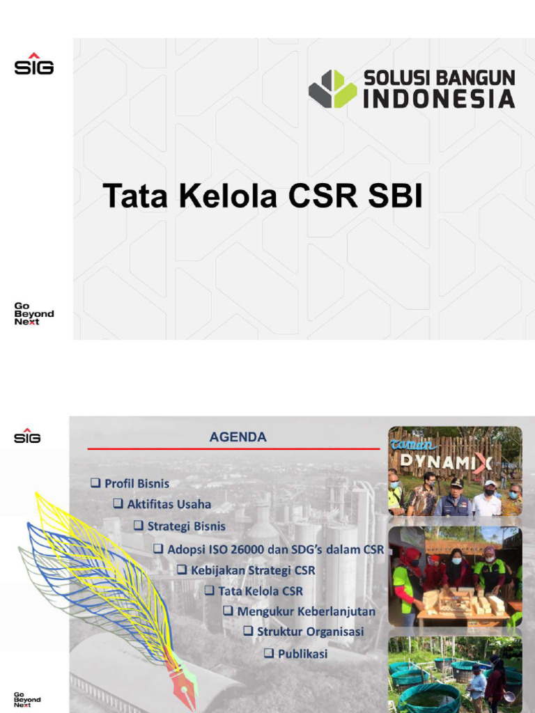 Materi TATA KELOLA CSR SBI 2024-Kuliah Tamu Brawijaya | PDF