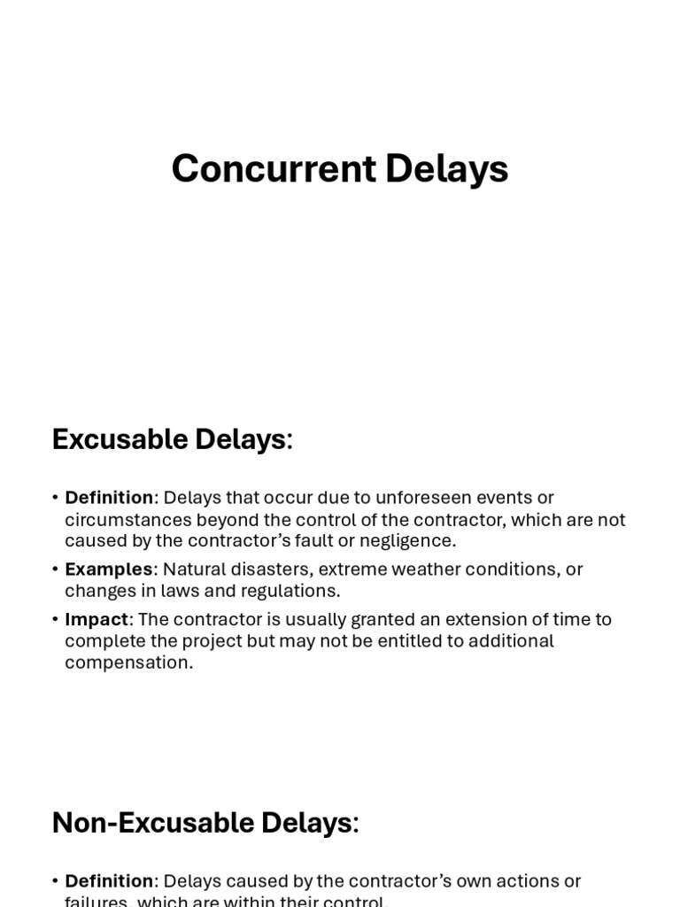 Concurrent Delays | PDF