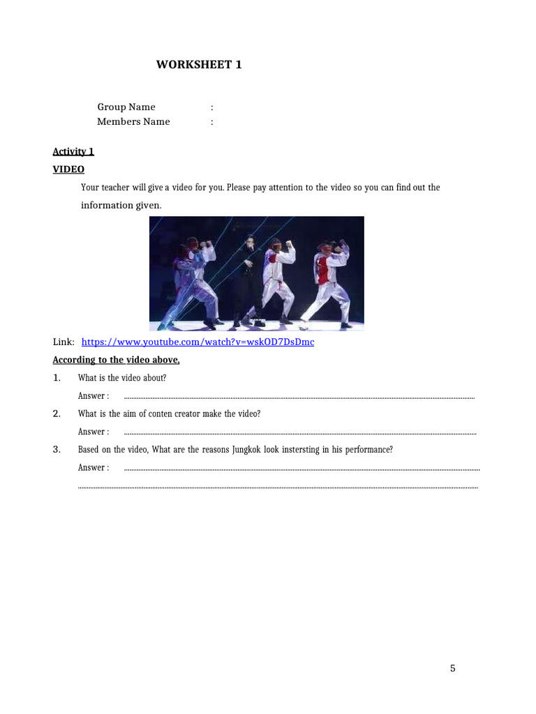 WORKSHEET fIX | PDF