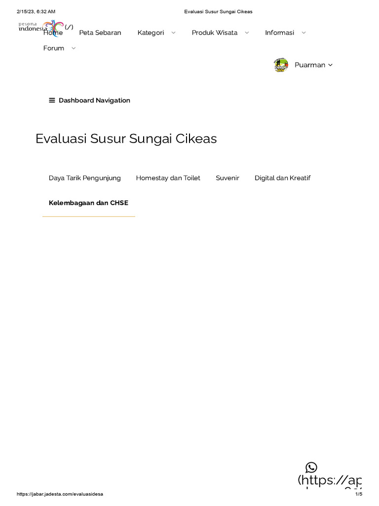 ADWI 2023 Kelembagaan CHSE | PDF