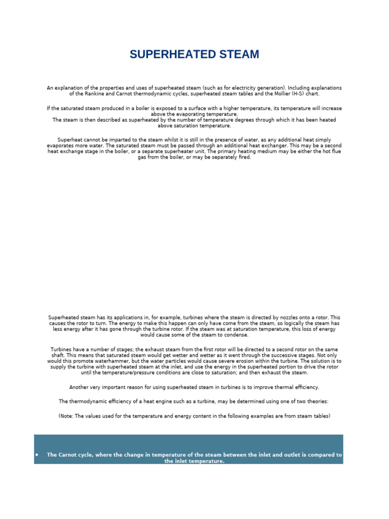 Superheated Steam | PDF