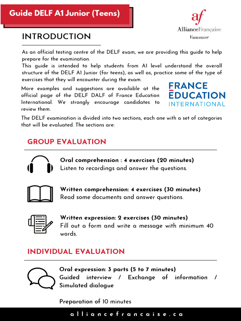 DELF-A1-Junior-Guide | PDF