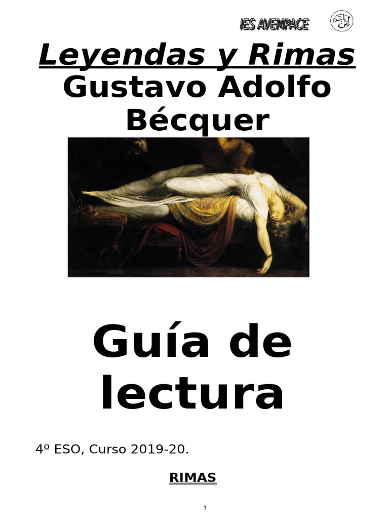 Guía de Leyendas y Rimas de Bécquer | PDF