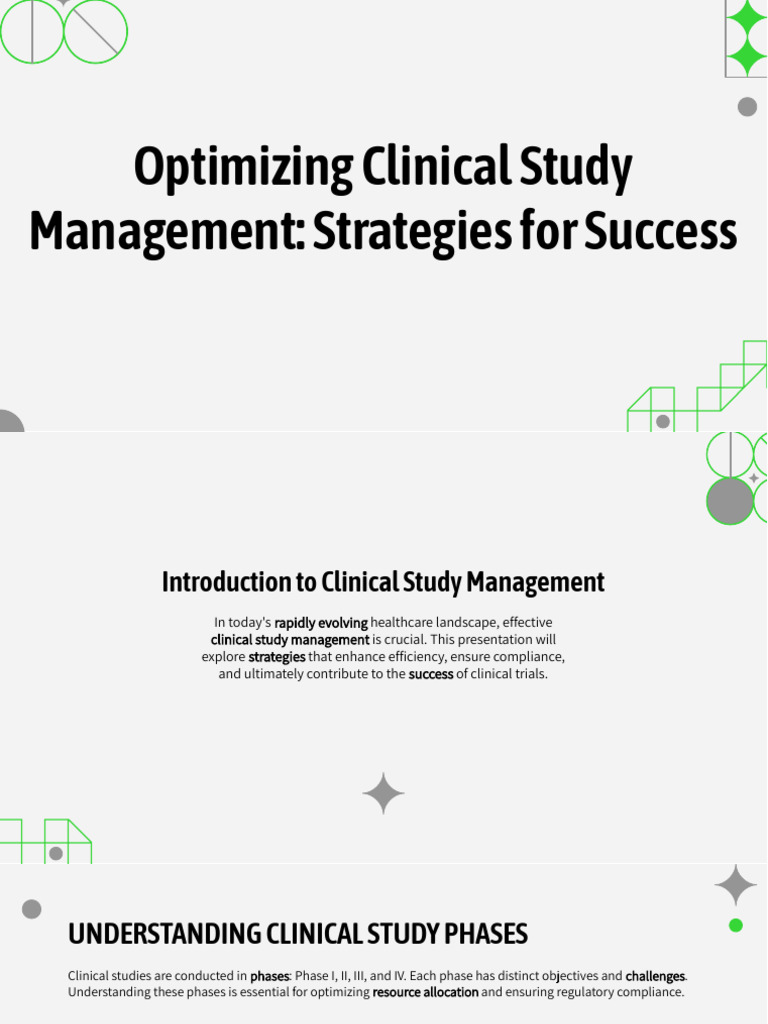 Slidesgo Optimizing Clinical Study Management Strategies For Success 20240903042711myvw | PDF