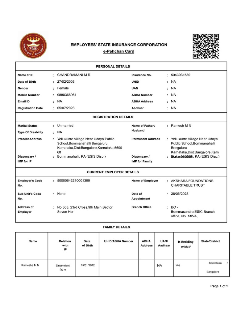 5043031539-Chandramani M R | PDF