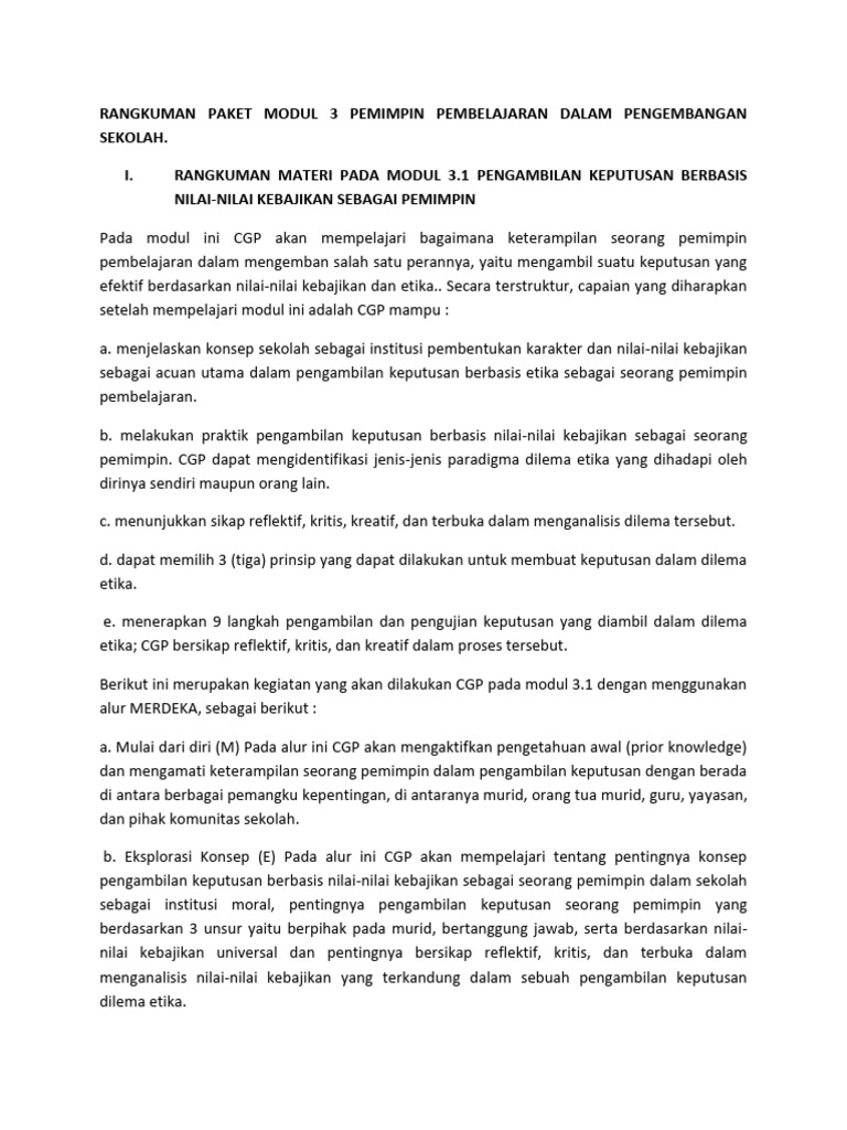 Rangkuman Paket Modul 3 | PDF
