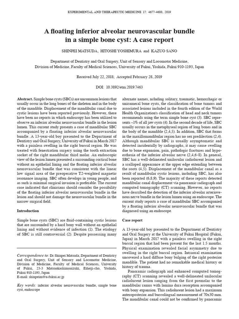 Jurnal 2 - A Floating Inferior Alveolar Neurovascular Bundle in A ...