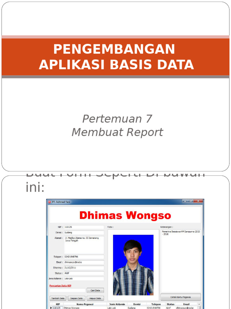 Membuat Report | PDF