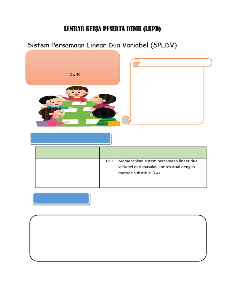 LKPD SPLDV | PDF