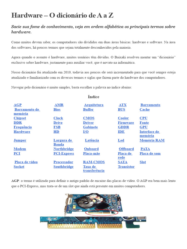 Hardware - O Dicionário de A A Z | PDF