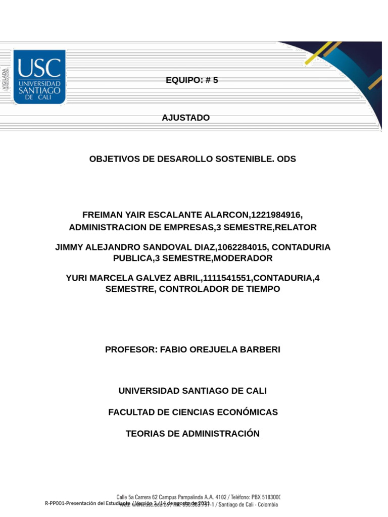 Taller ODS AJUSTADO. | PDF