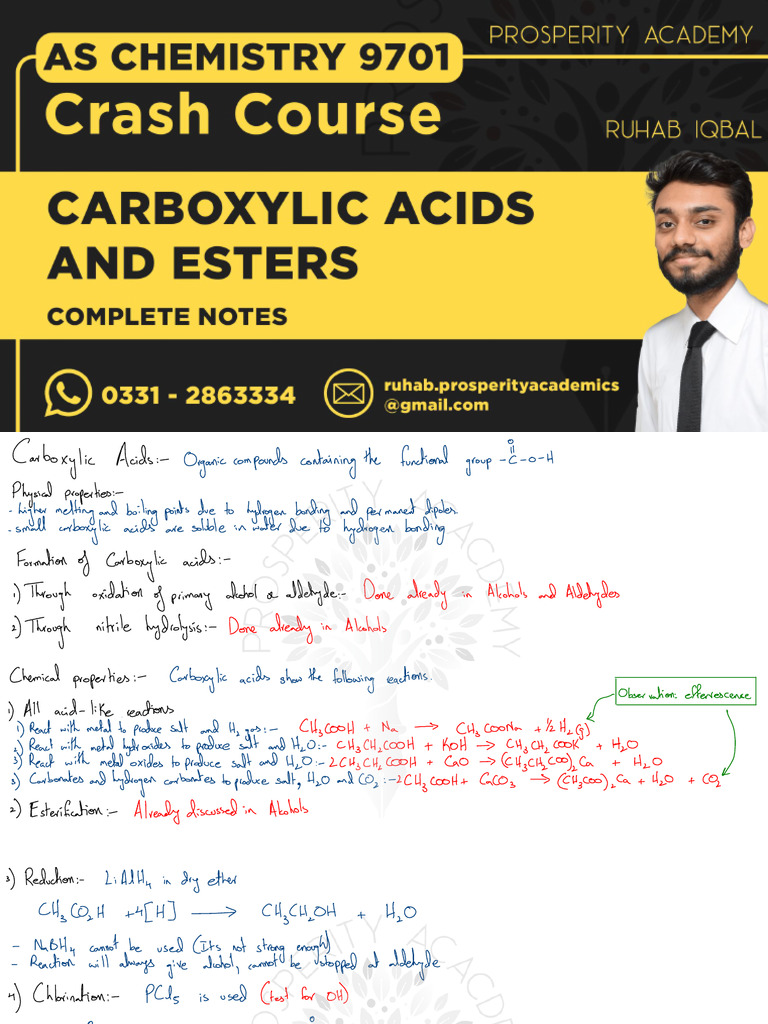 Carboxylic Acids and Esters | PDF