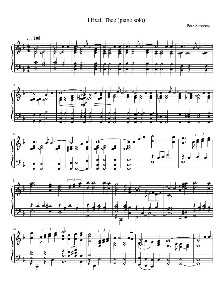 I Exalt Thee (Piano Solo) | PDF
