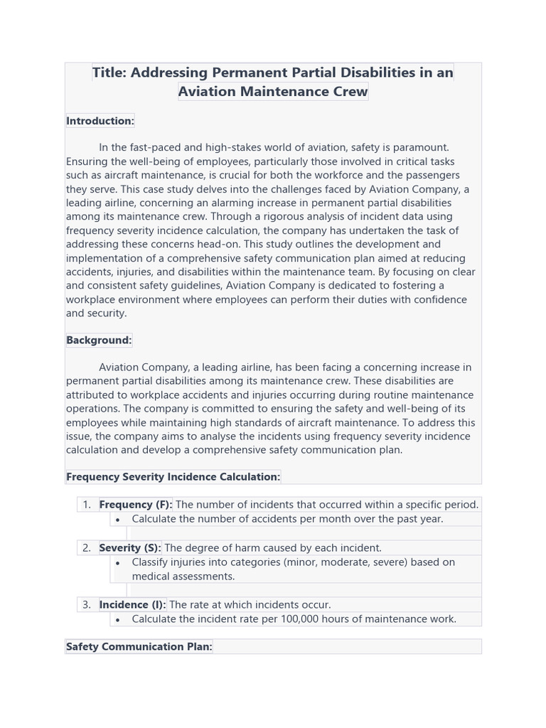 Industrial Safety Case Study | PDF