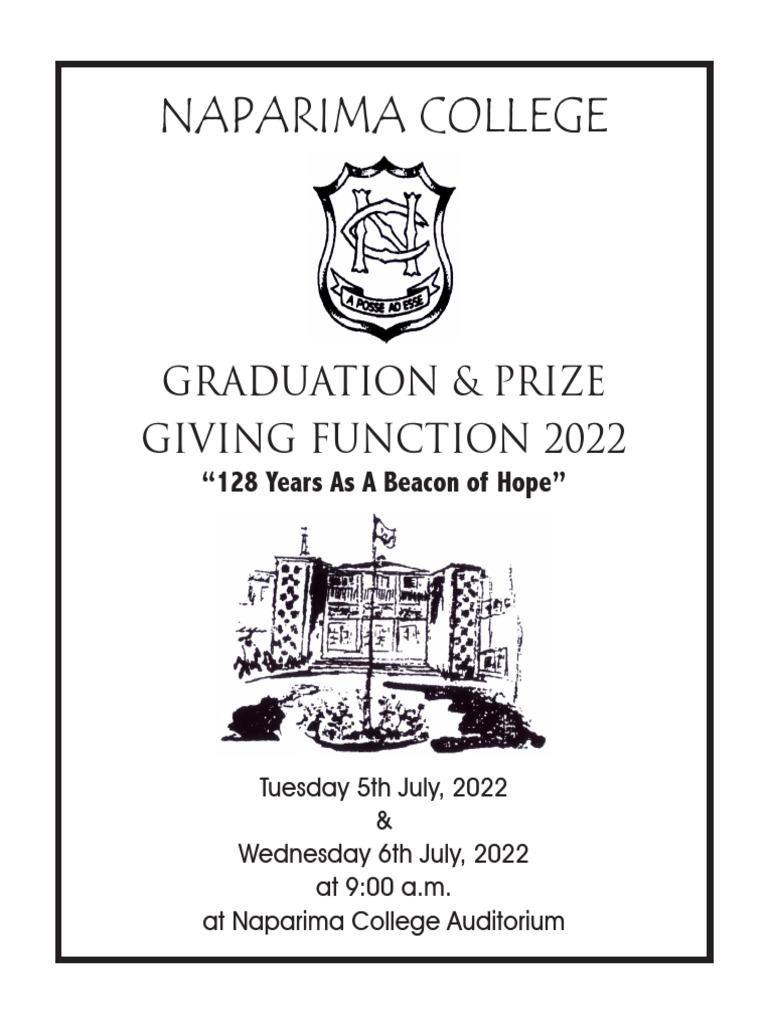 Naparima College Graduation Programme 2022 | PDF