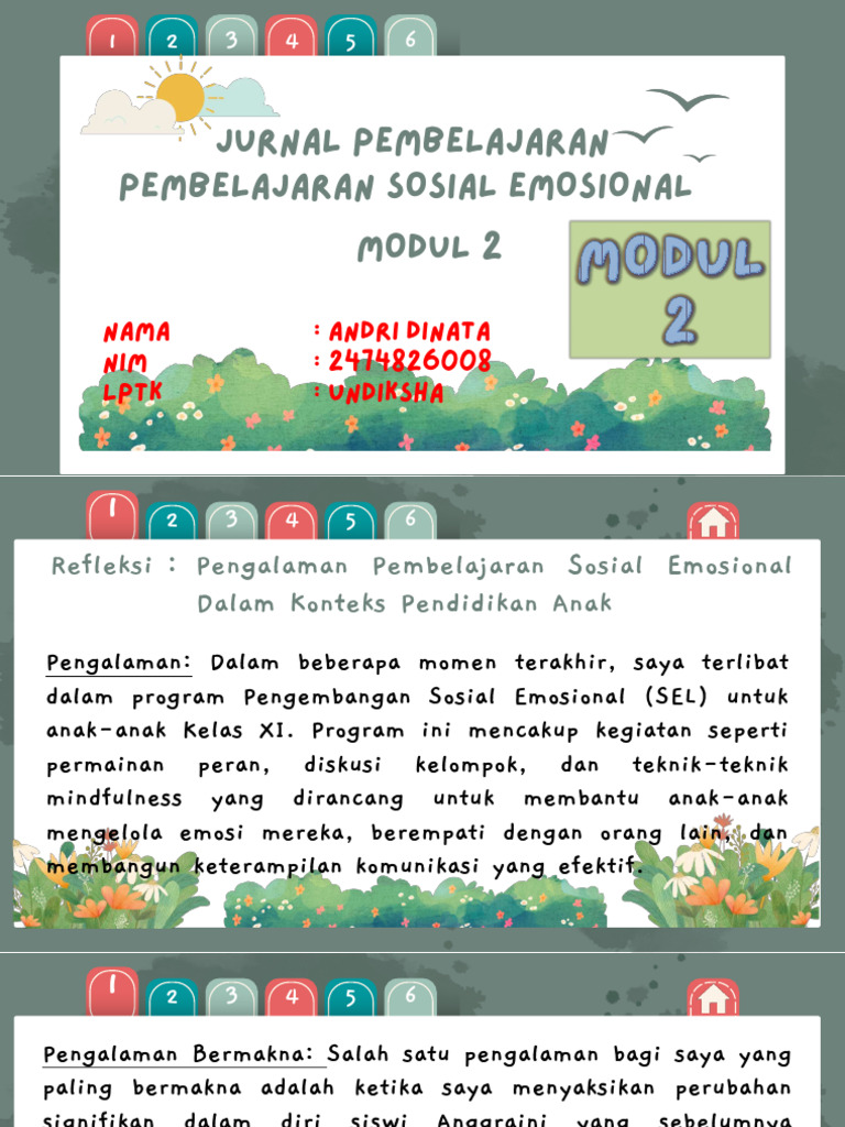 Jurnal Pembelajaran Modul 2 Pembelajaran Sosial Emosional | PDF