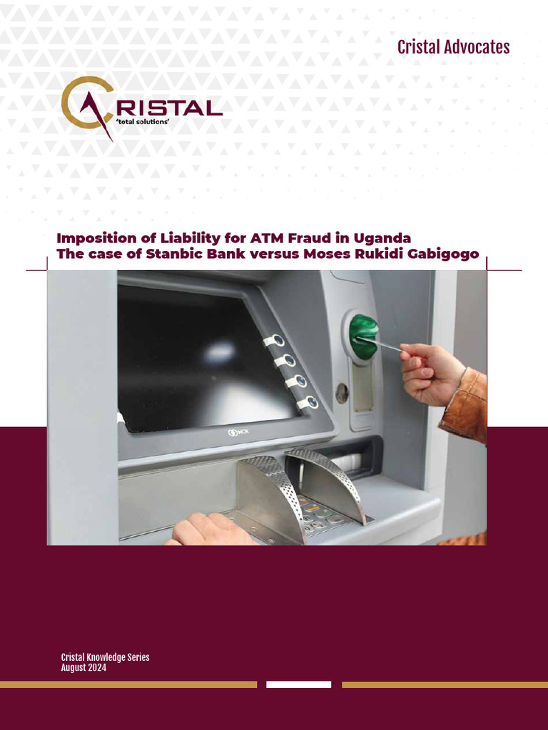 Liability For ATM Fraud in Uganda | PDF | Automated Teller Machine ...