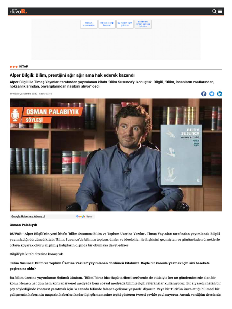 Alper Bilgili Gazete Duvar Roportaji | PDF