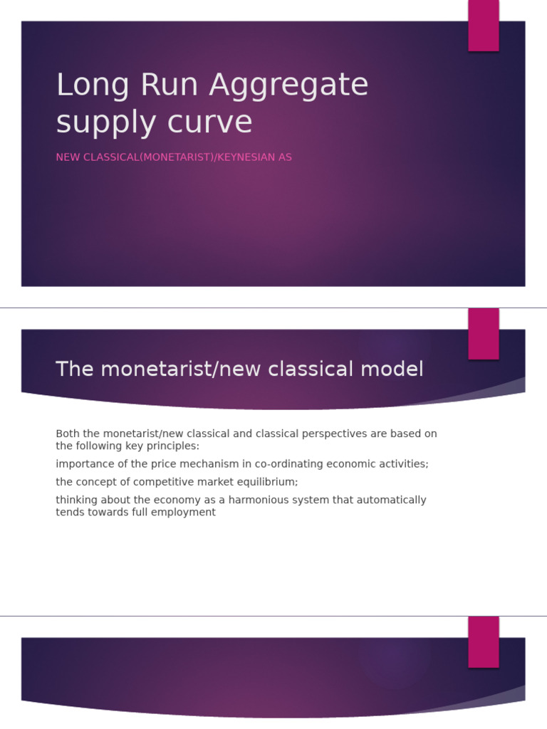 Long Run Aggregate Supply Curve | PDF