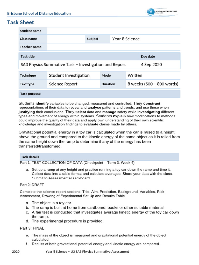 Sci 8 U3 Sa3 2020 | PDF