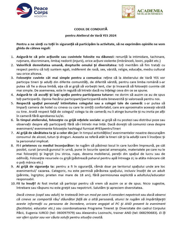 1 - Codul de Conduita | PDF