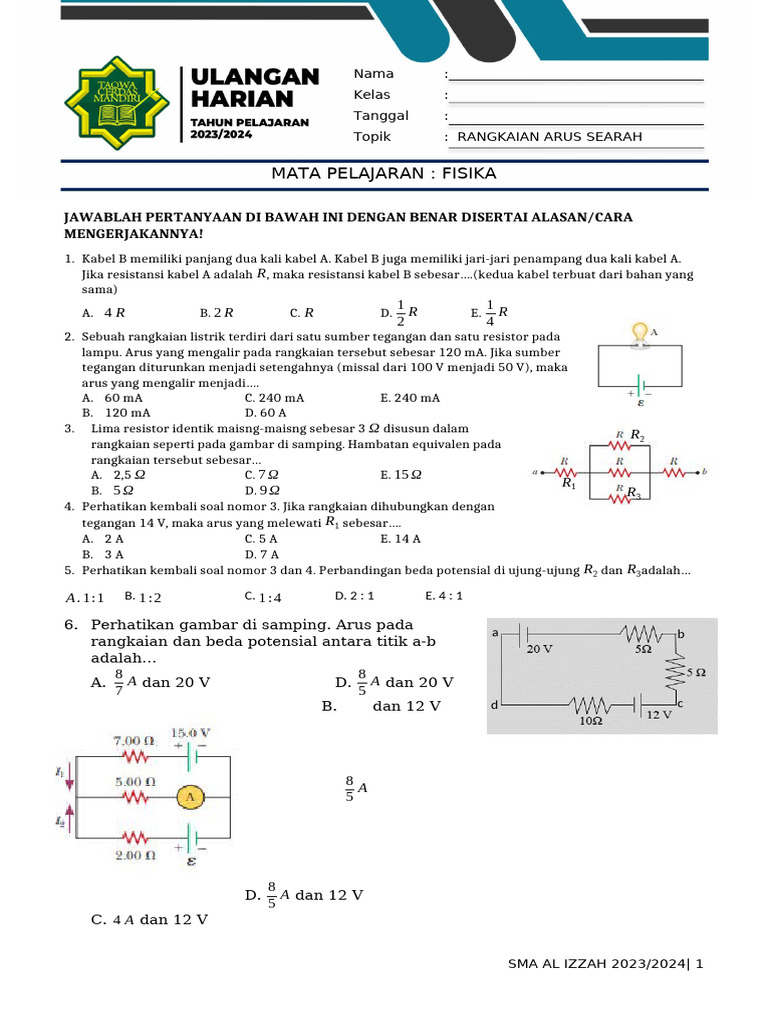 UH Listrik Dinamis | PDF