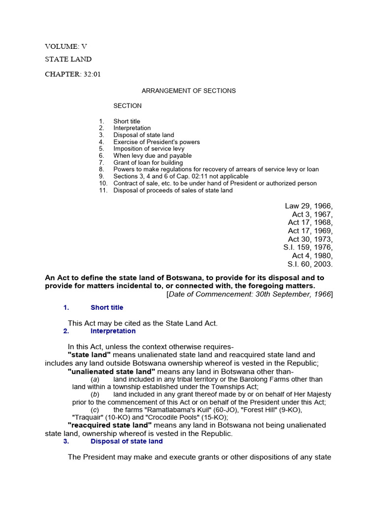 STATE LAND Watermarked | PDF | Loans | Law