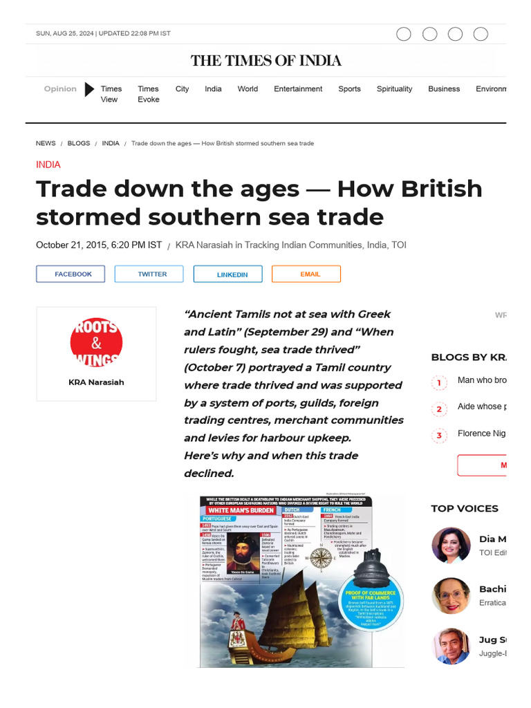 Trade Down The Ages - How British Stormed Southern Sea Trade | PDF