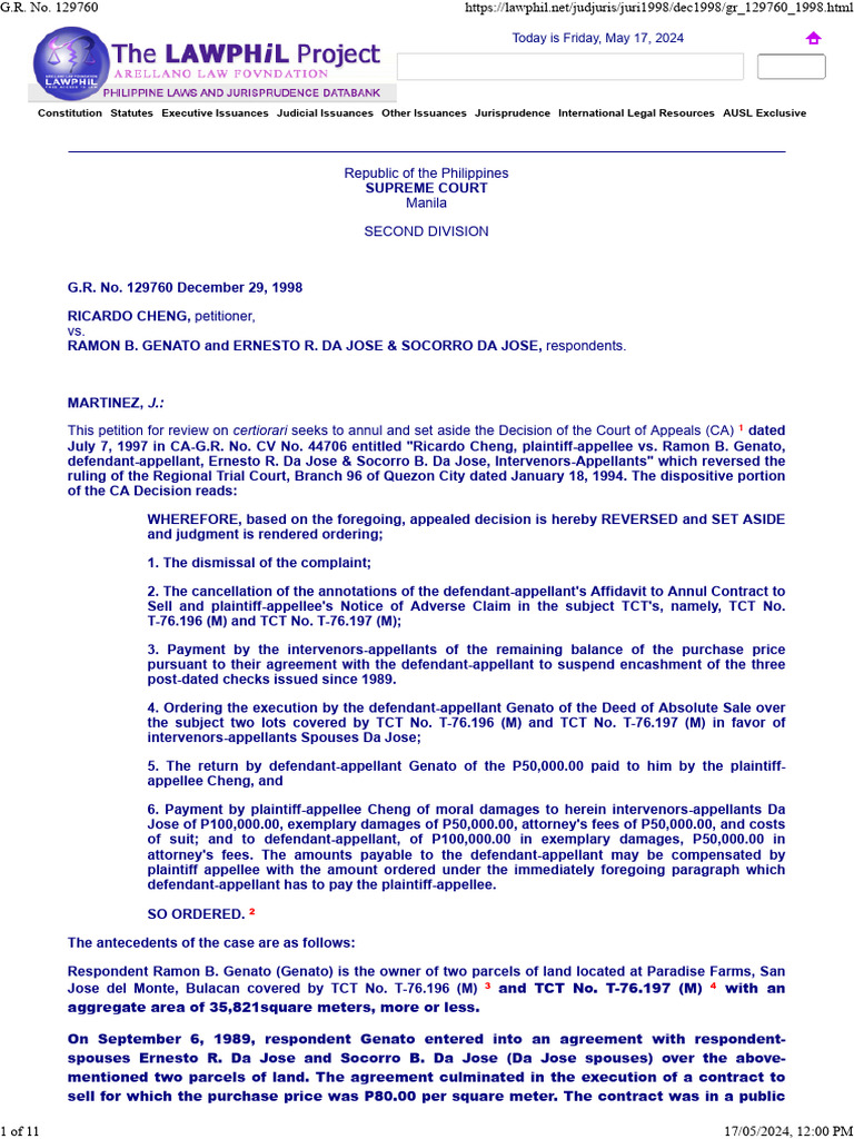 Cheng v. Genato | PDF