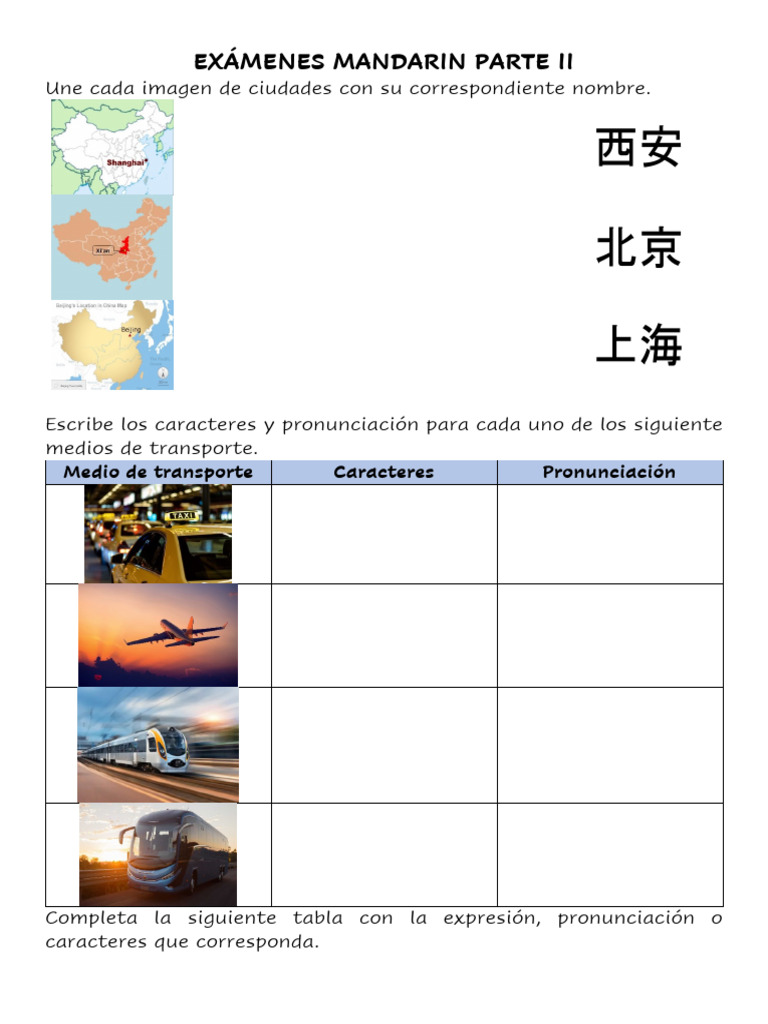 EXÁMENES MANDARIN PARTE II | PDF