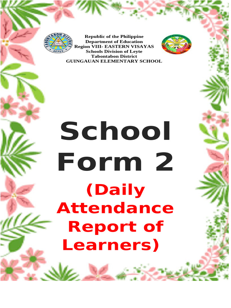 COVER SY 2024-2025 School FormS | PDF