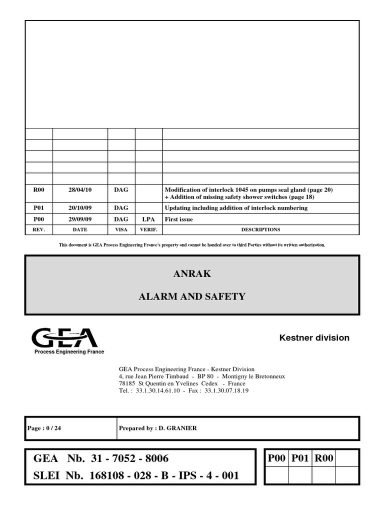 168108-028-B-IPS-4-001 R00 Alarm & Safety | PDF