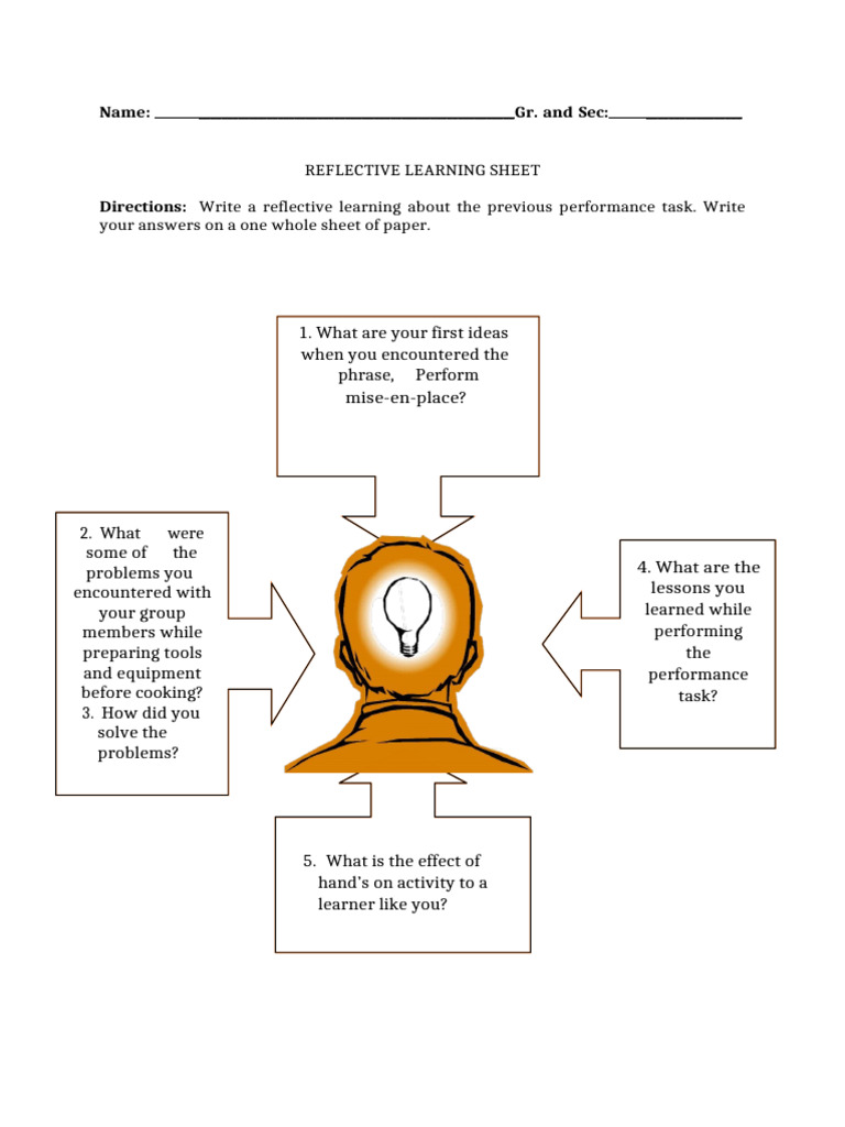 SELF REFLECTIVE FORM Week 7 | PDF