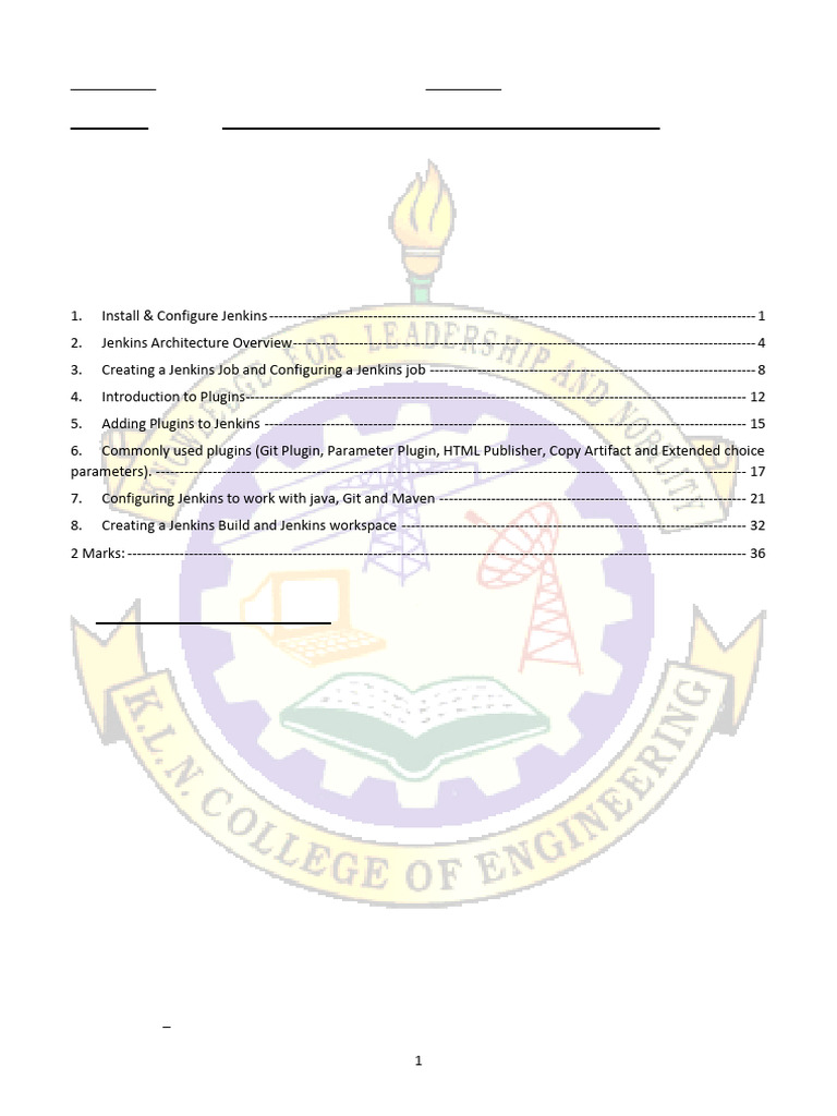 Unit Iii Continuous Integration Using Jenkins Notes | PDF | Version ...