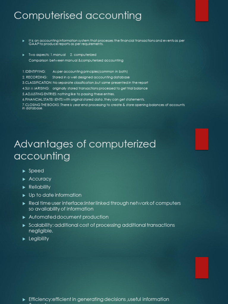 COMPUTERISED ACCOUNTING | PDF COMPUTERISED ACCOUNTING | PDF