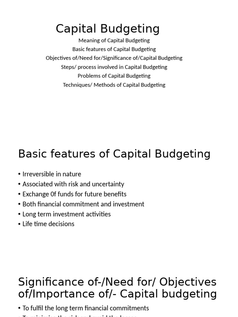 Capital Budgeting | PDF