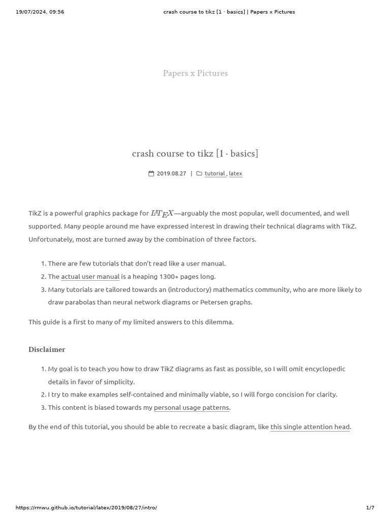 Crash Course Tikz 0 | PDF