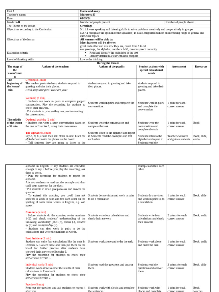 5b home and away | PDF