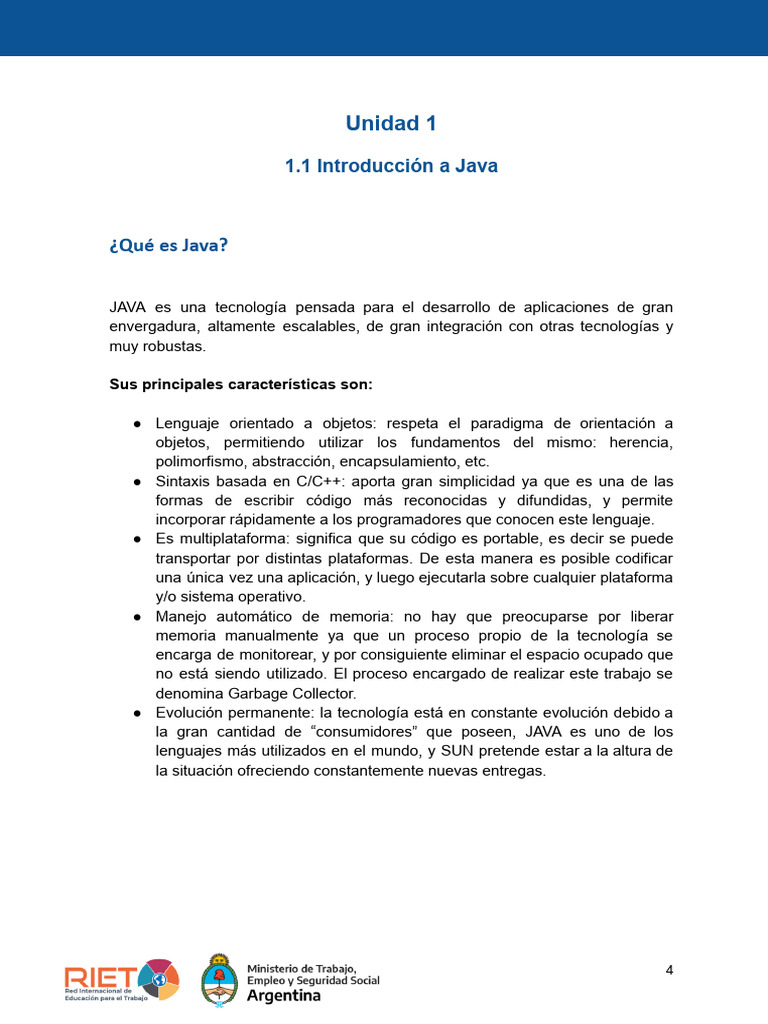 1.1 Introducción a Java | PDF