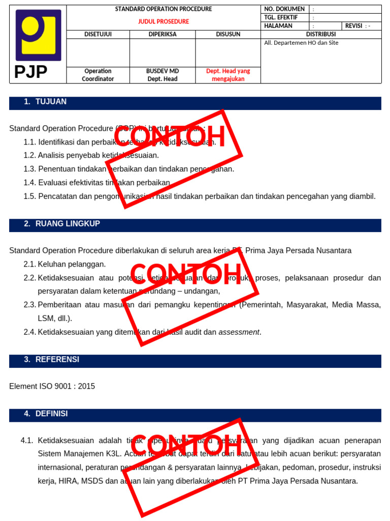 Draft SOP PJPN | PDF