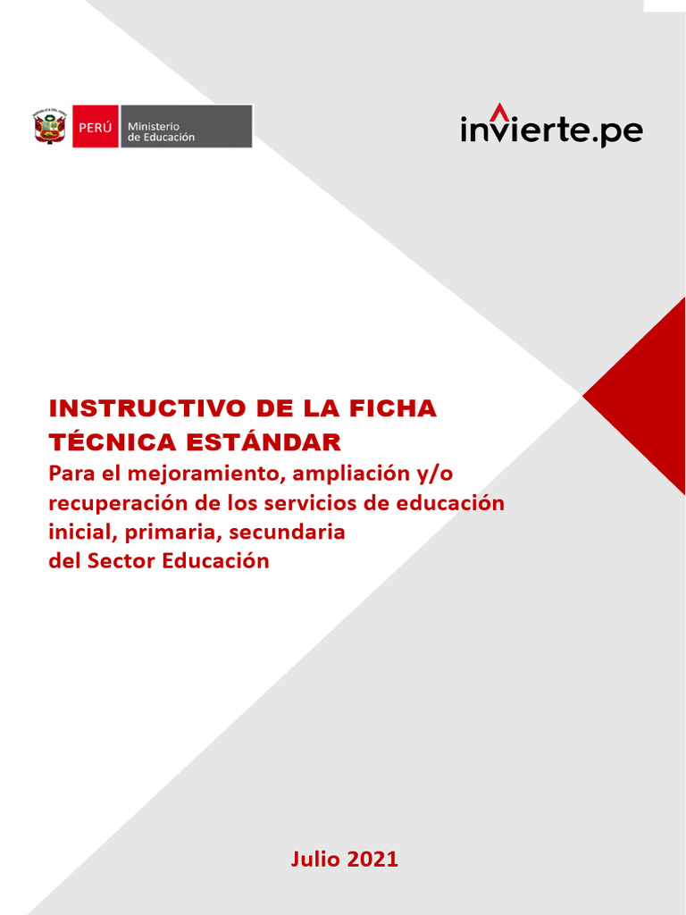 Instructivo de La Ficha Técnica Estándar | PDF