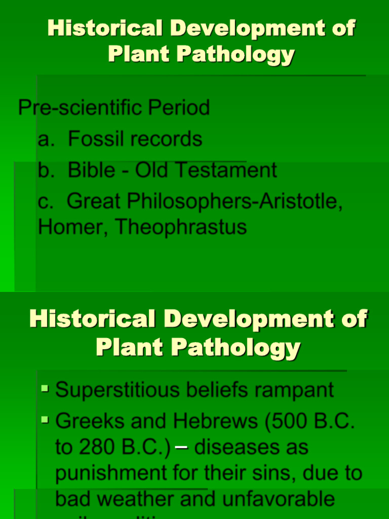 Lecture 2 Historical Development of Plant Pathology ver 2 | PDF