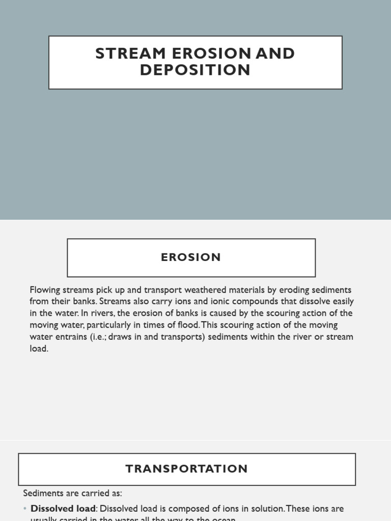 Stream Erosion and Deposition | PDF