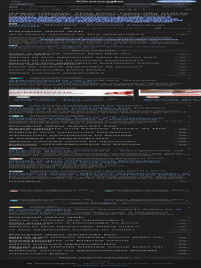 Is Appendix and Stone Same - Google Search | PDF | Diseases And ...