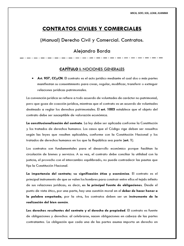 Resumen CONTRATOS | PDF