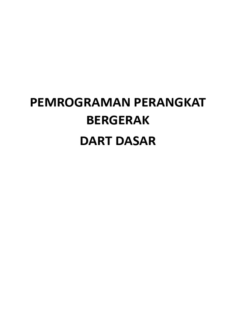 Dart Dasar | PDF