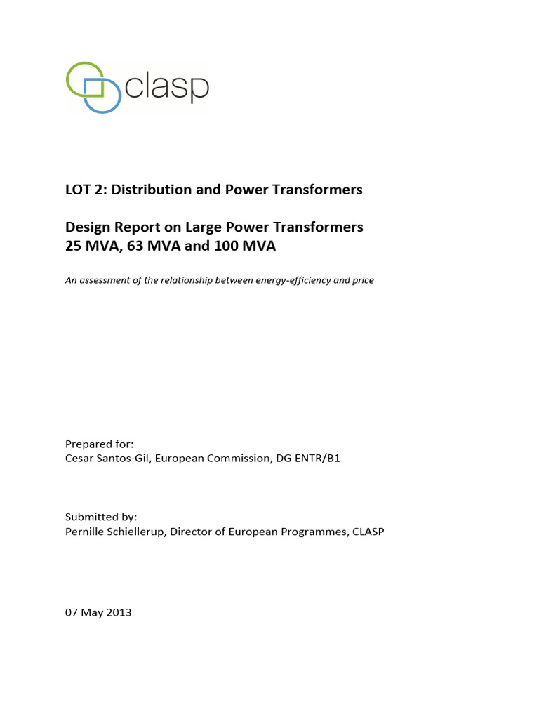 CLASP LPT Design Report Final | PDF | Transformer | Alternating Current