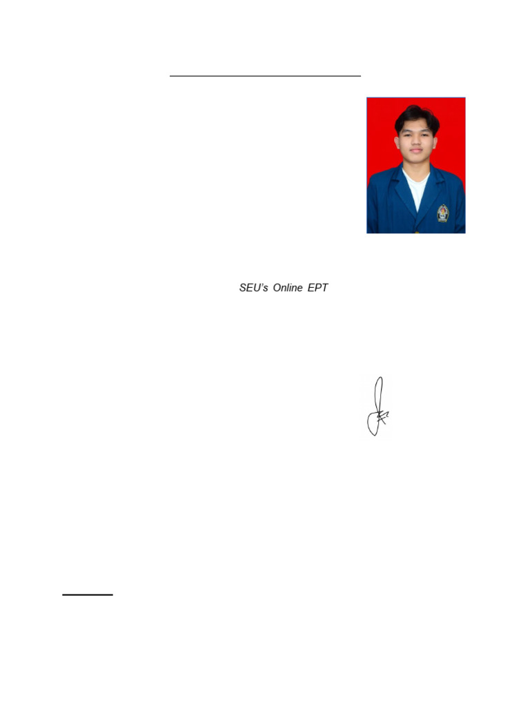 SURAT PERNYATAAN PERSETUJUAN TOEFL Irfan | PDF