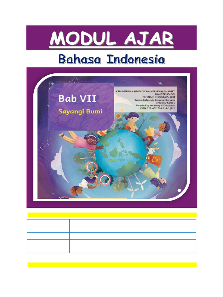 Modul Ajar B.Indonesia Kelas 5 - BAB 7 FIX | PDF